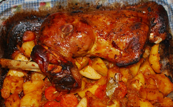 Receita de Perna de Peru assada - Receitas Já, rapidas, faceis e ...