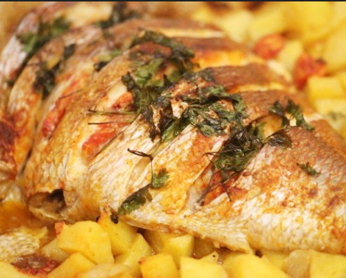 Pargo Assado no Forno - Receitas Já, rapidas, faceis e simples ...